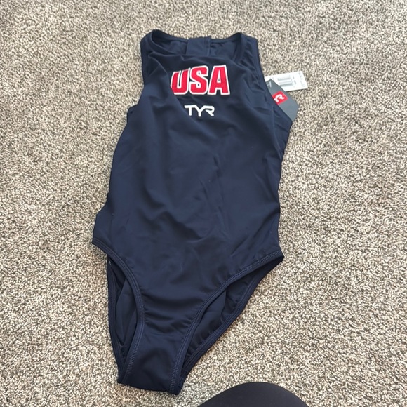 TYR | Swim | Tyr Usa Navy Swimsuit | Poshmark